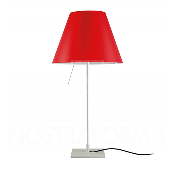Luceplan Costanzina Table Lamp White/Primary Red - Free Shipping!